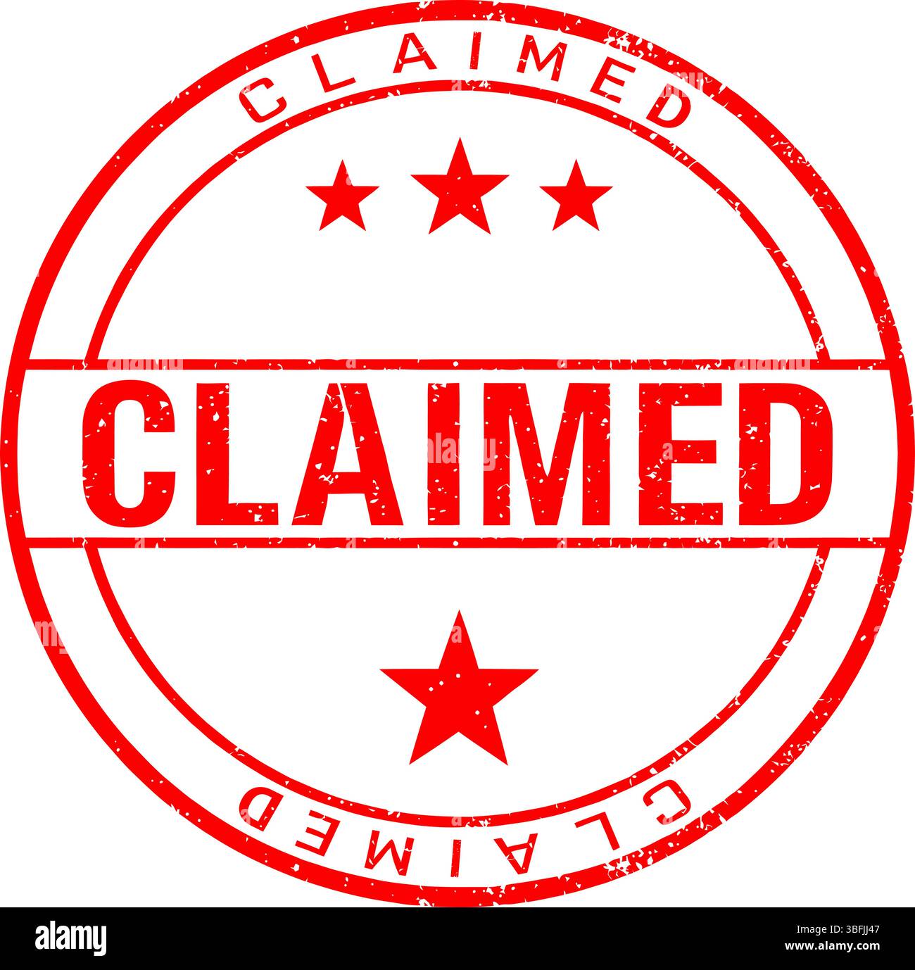 Red Grunge Claimed Stamp - Ownership Status Mark Vector Stock Vector ...