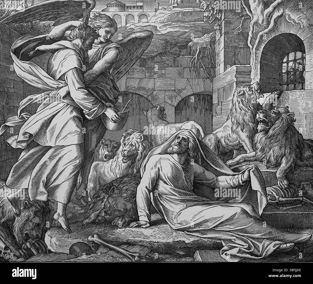 Old Testament. Daniel in the Lion's den and Habakkuk. History of Bel ...