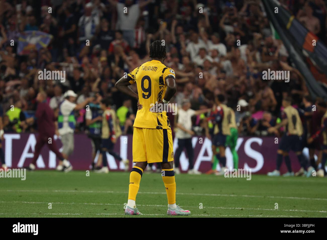 Munich, Germany May 31, 2025: Marcus Thuram of Inter disappointment ...
