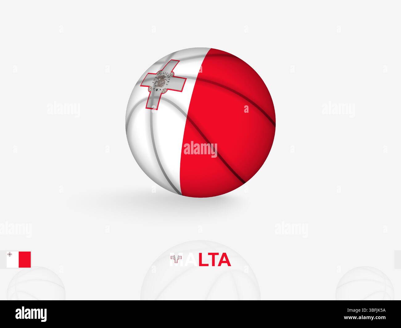 Malta Basketball Concept with National Flag Design. Perfect for use in ...