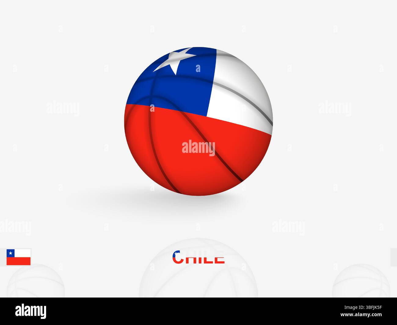 Chile Basketball Concept with National Flag Design. Perfect for use in ...
