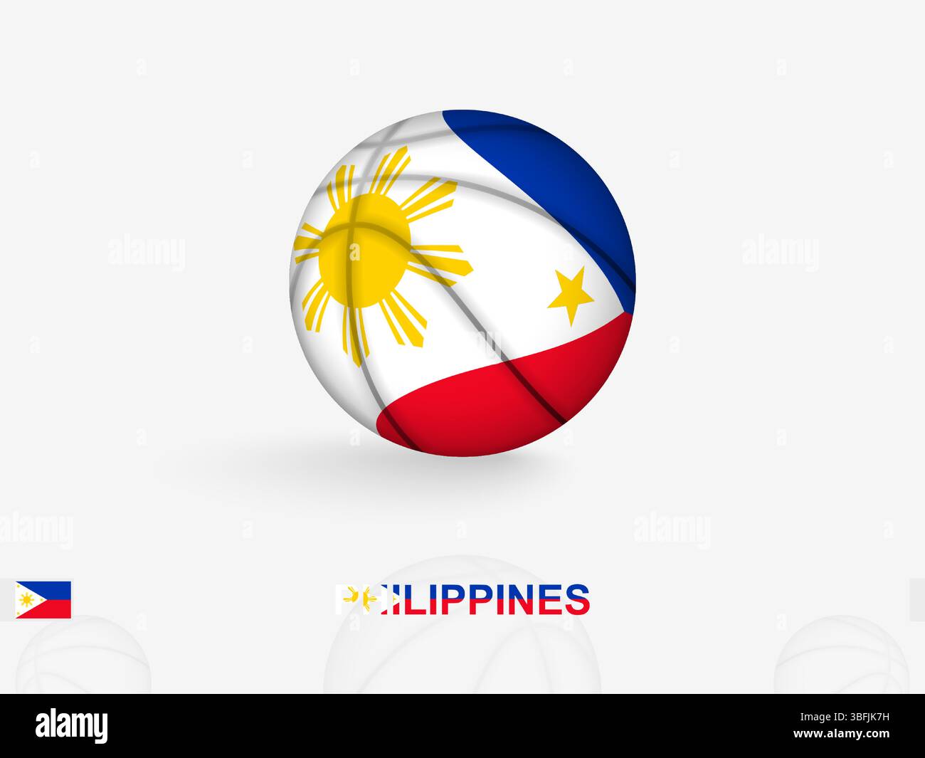 Philippines Basketball Concept with National Flag Design. Perfect for ...