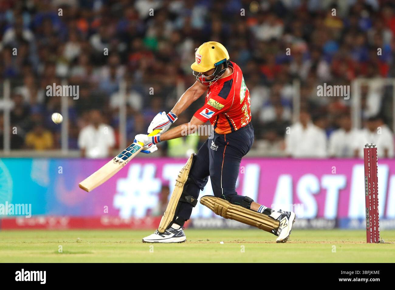 AHMEDABAD, INDIA - JUNE 1: Nehal Wadhera of Punjab Kings plays a shot ...