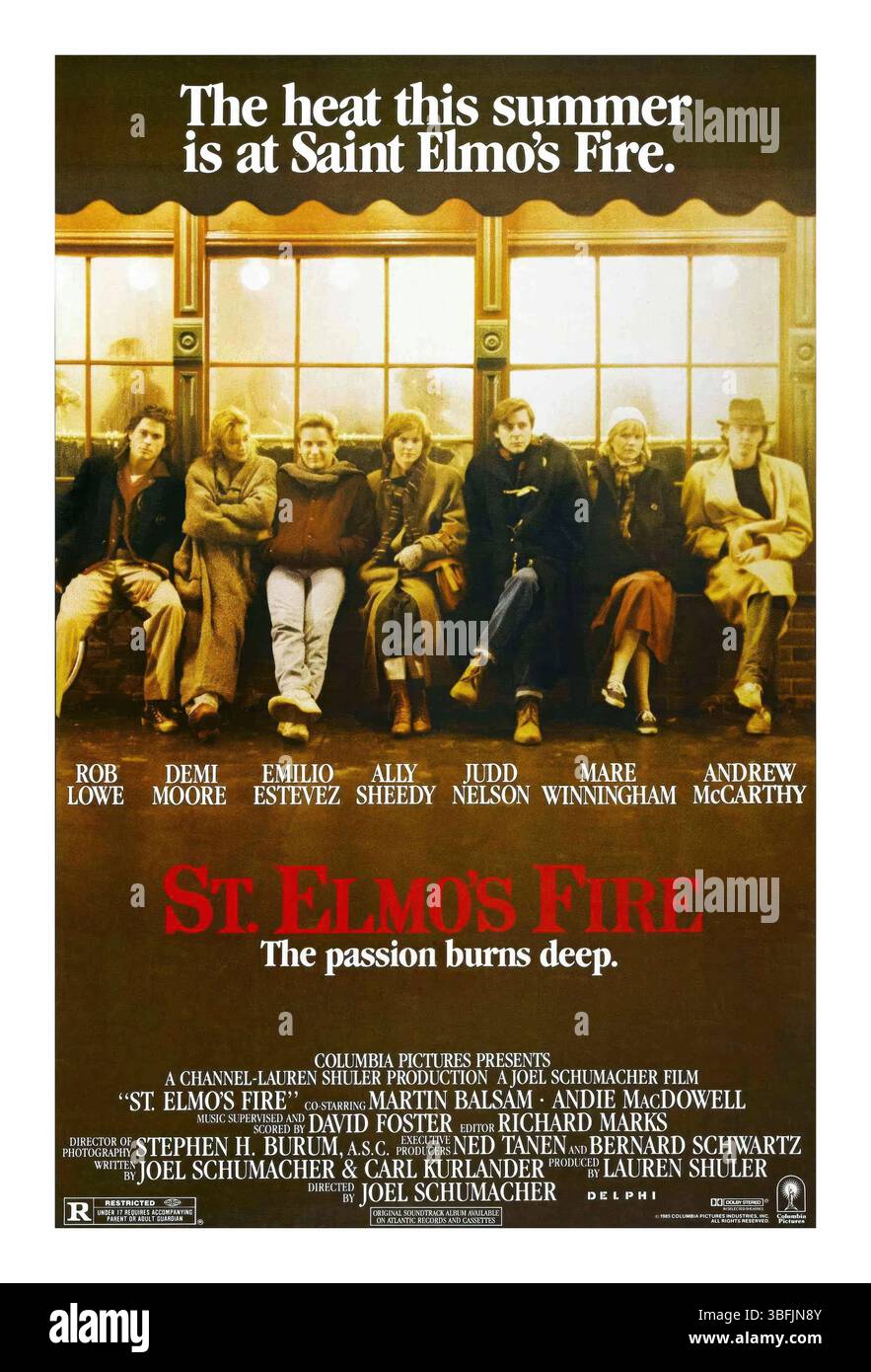 SAINT ELMO'S FIRE (1985), directed by JOEL SCHUMACHER. Credit: COLUMBIA ...