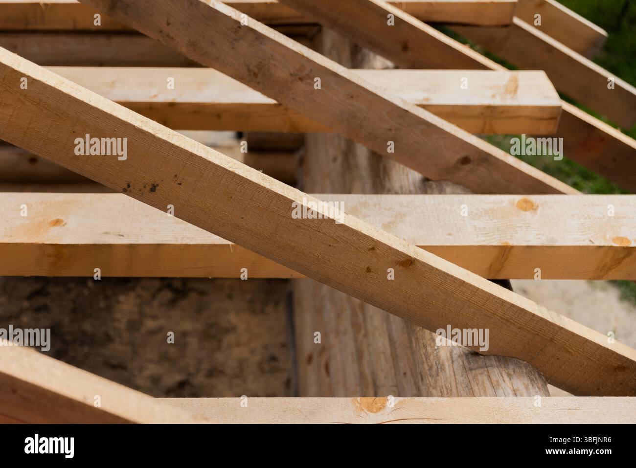 Construction in detailed wooden roof hi-res stock photography and ...