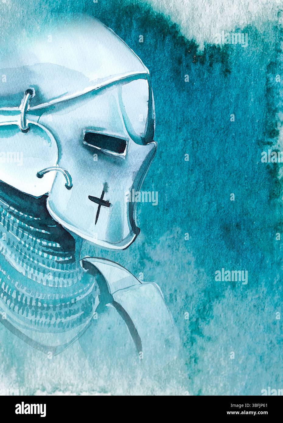 Medieval knight design. Watercolor hand painted fairytale illustration ...