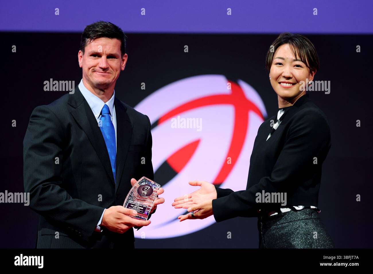 Tokyo, Japan. 2nd June, 2025. (L-R) Freddie Burns (shuttles), Asuka ...