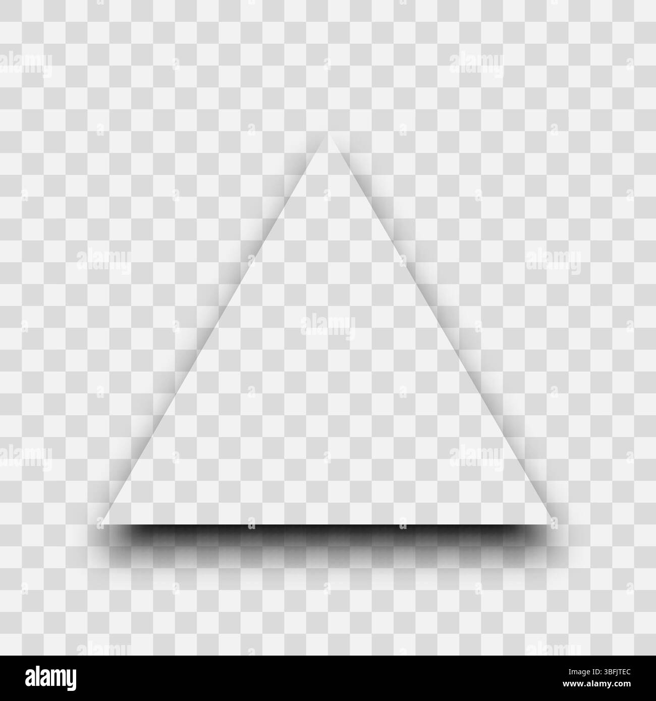Dark transparent realistic shadow. Triangle shadow isolated on ...