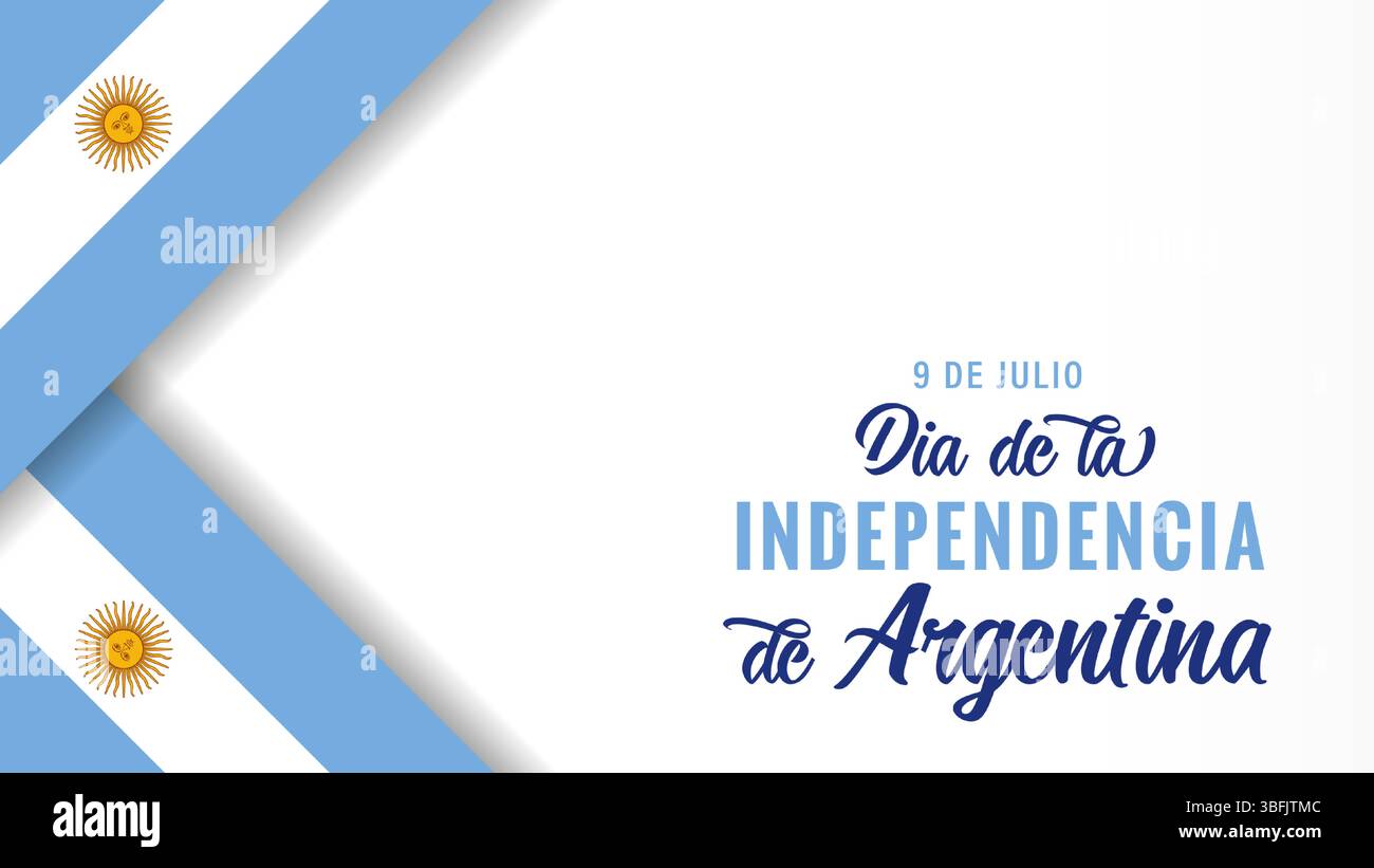 Dia de la Independencia de Argentina flags poster. Translation from ...