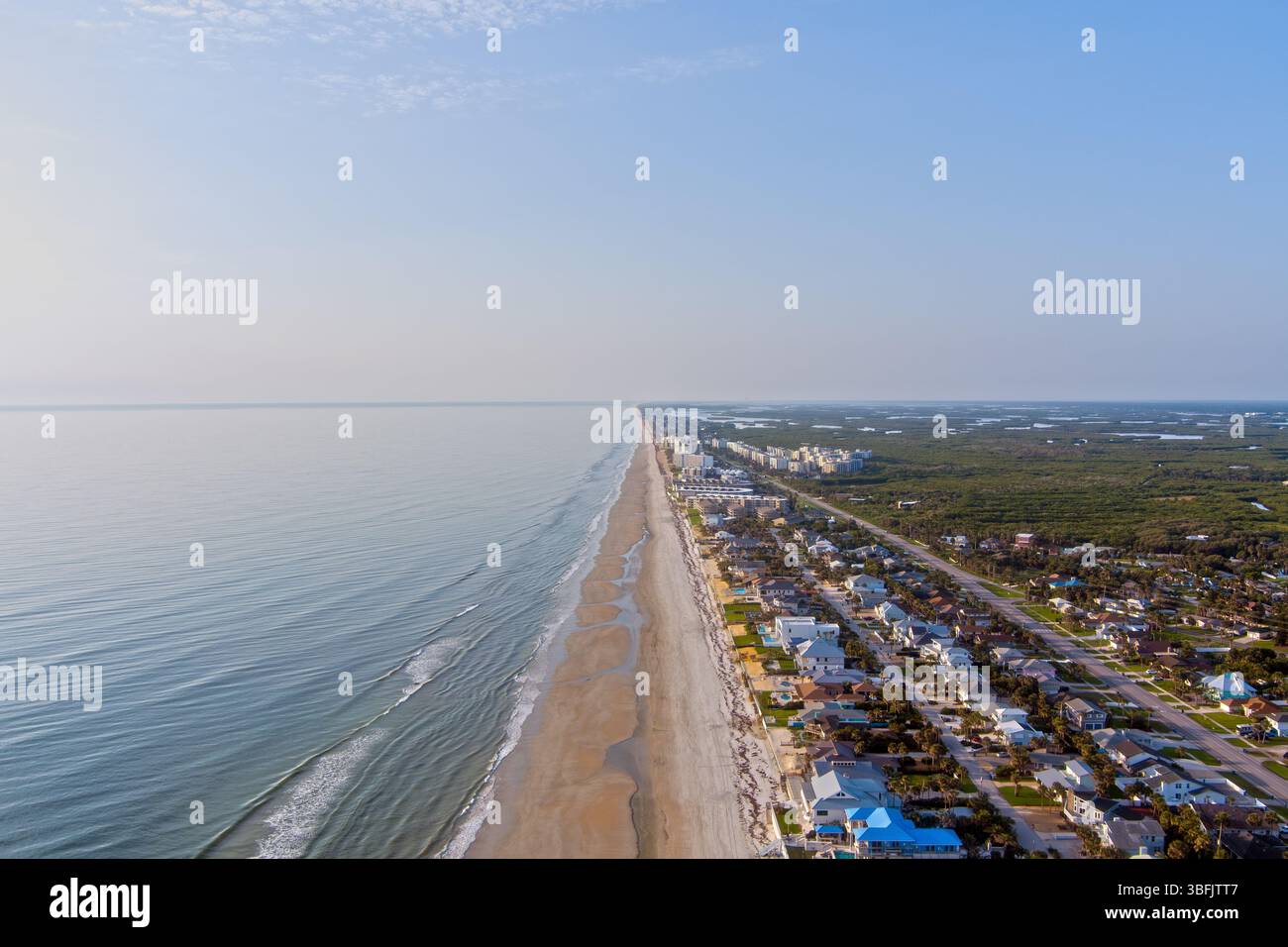 Aerial view of New Smyrna Beach Stock Photo - Alamy