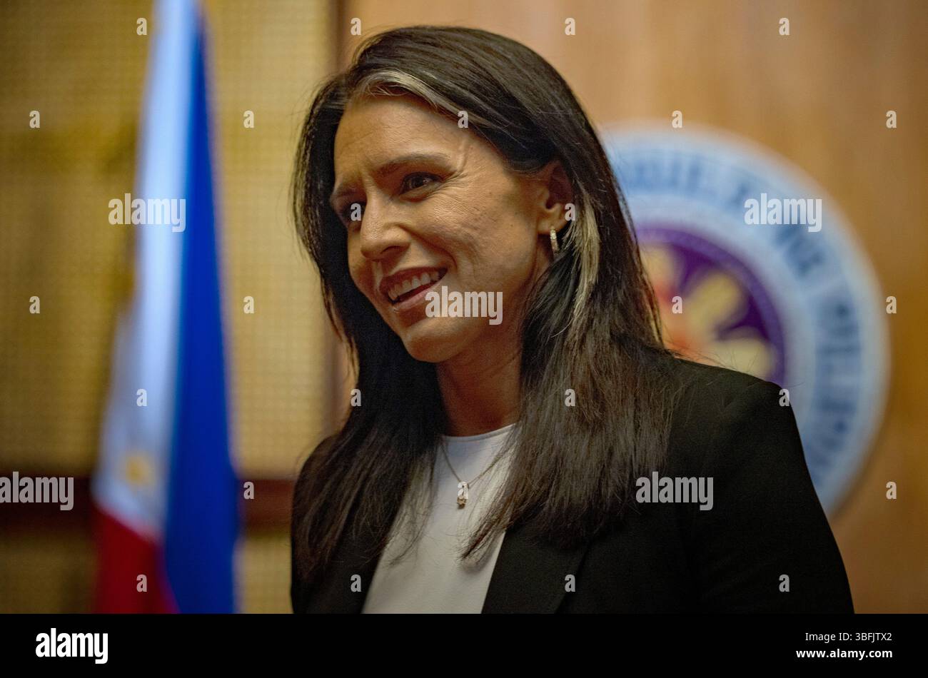 U.S. Director of National Intelligence Tulsi Gabbard departs following ...