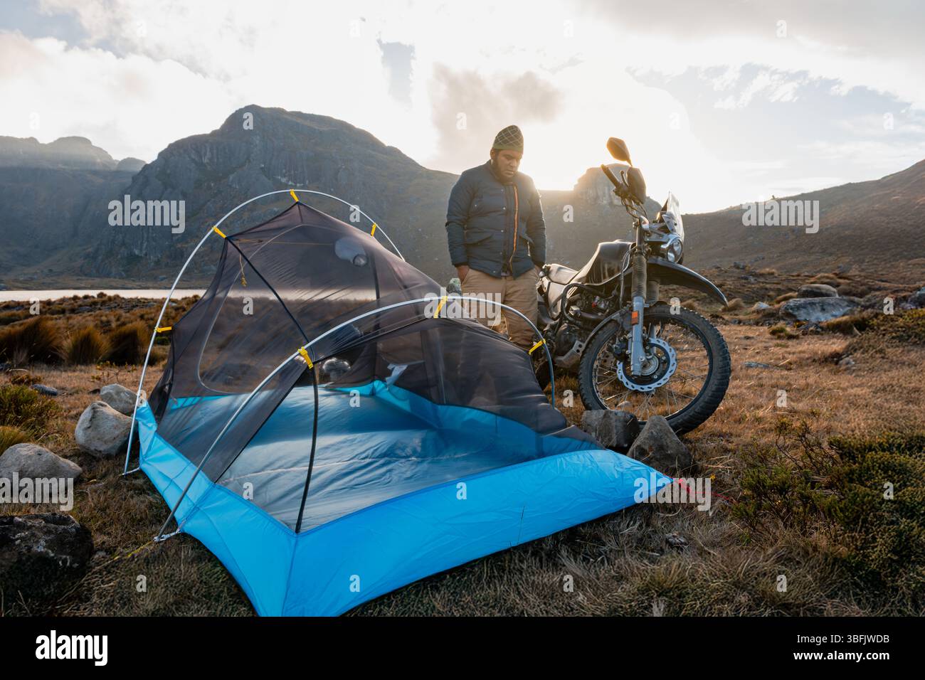 Motorcycle man rugged hi-res stock photography and images - Alamy