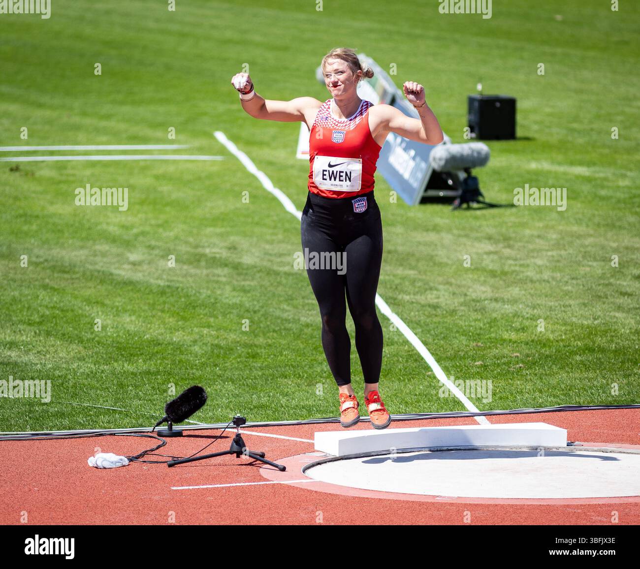 Dresden, Deutschland. 01st June, 2025. Maggie EWEN (USA) im Kugelsto?en ...