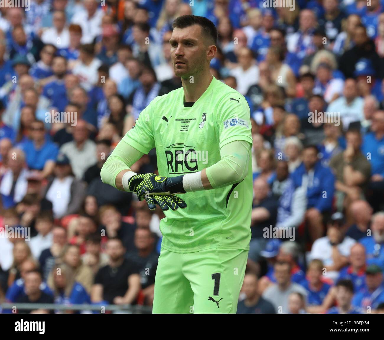 London, UK. 30th July, 2025. Mathew Hudson of Oldham Athletic A.F.C in ...