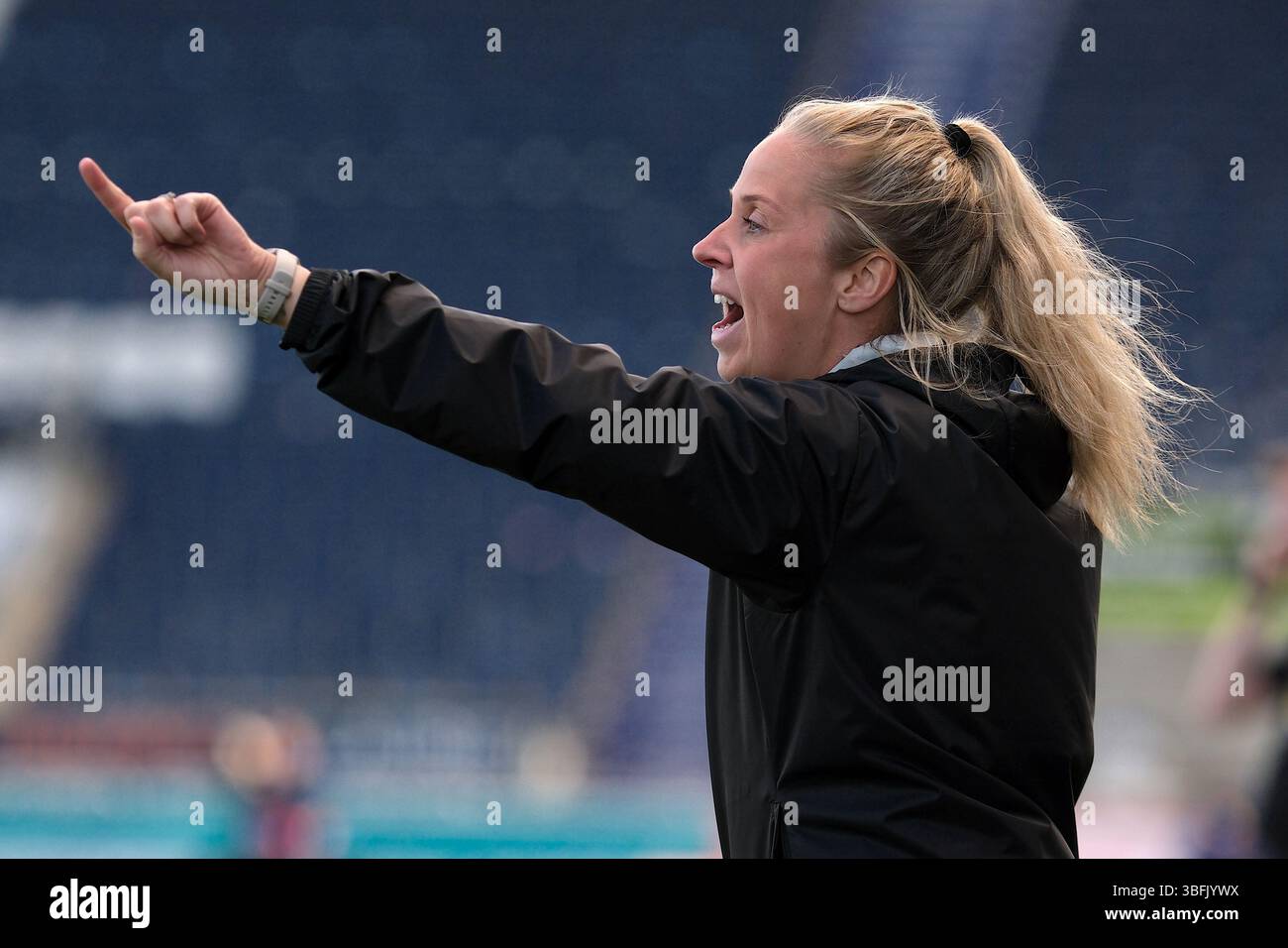 Falkirk, Scotland, May 29th 2025: Iceland Coach Margret Magnusdottir ...