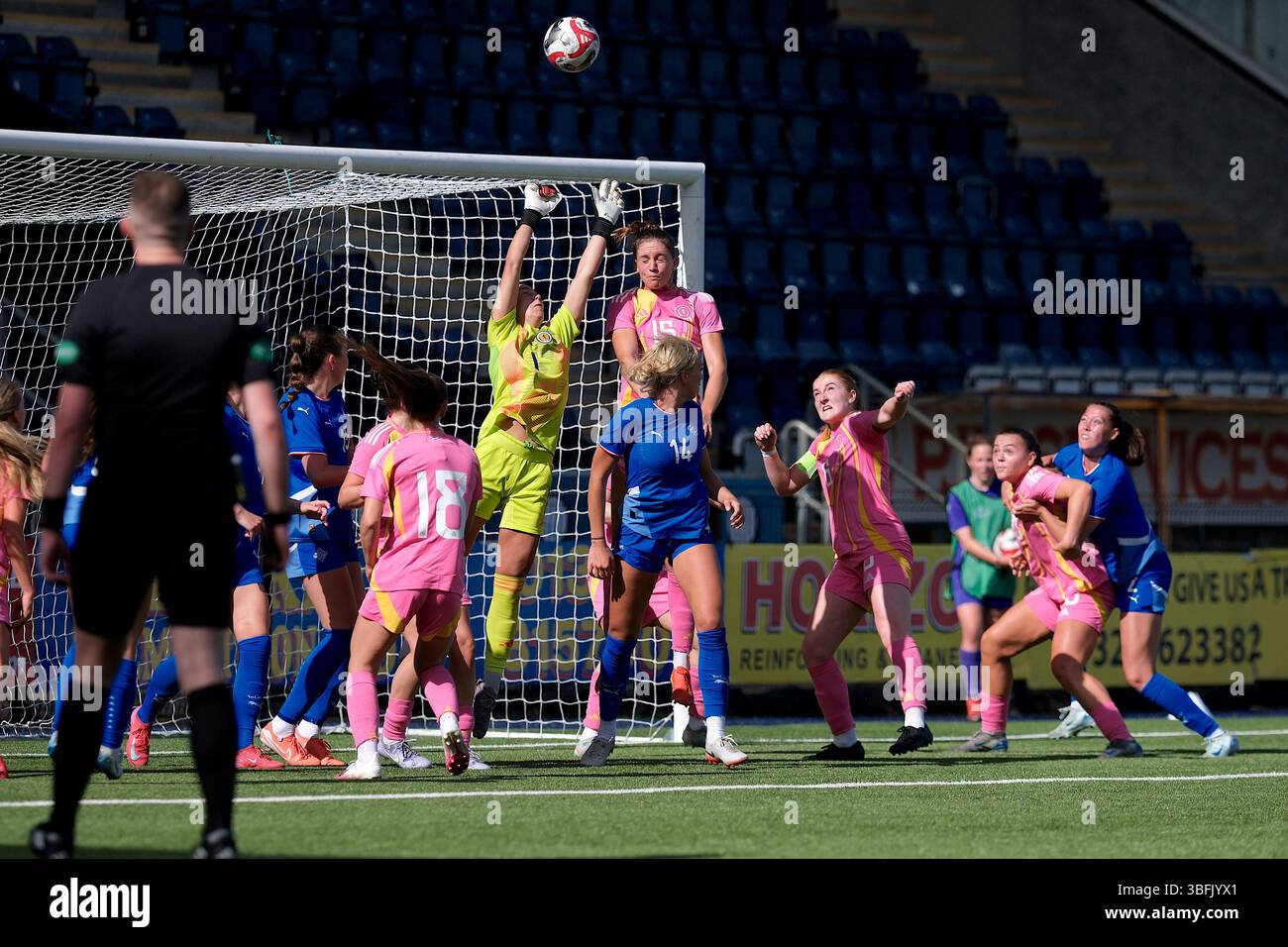 Falkirk, Scotland, May 29th 2025: Scotland goalkeeper Emily Mutch ...