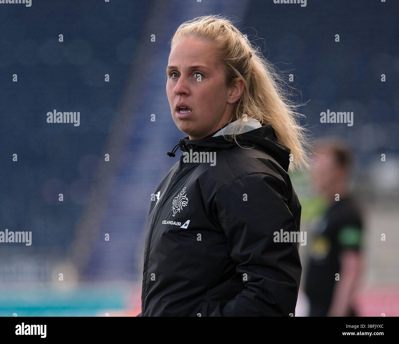 Falkirk, Scotland, May 29th 2025: Iceland Coach Margret Magnusdottir ...