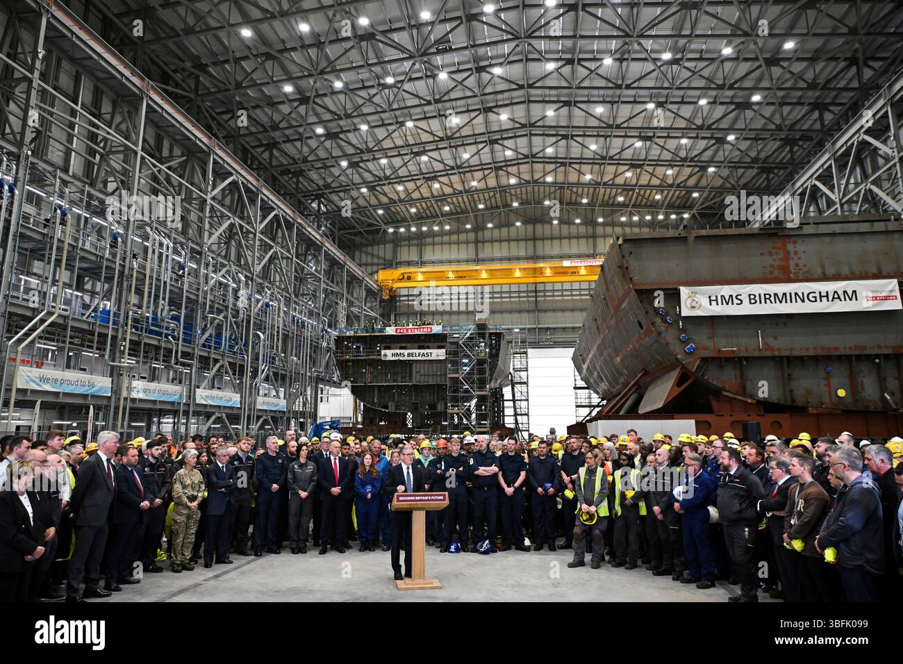 Britain's Prime Minister Keir Starmer delivers his speech during a ...