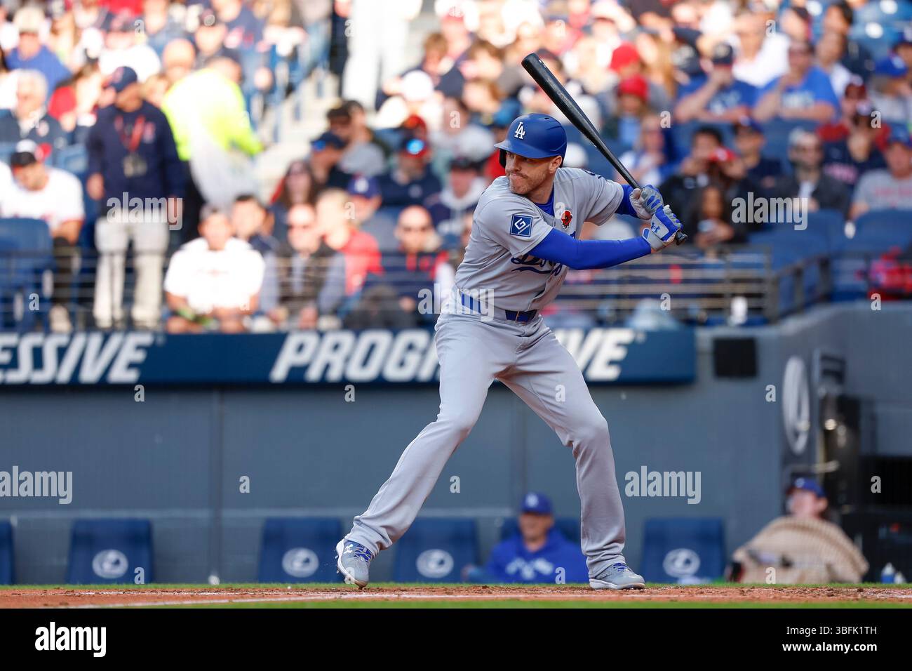Freddie Freeman #5 of the Los Angeles Dodgers at bat during a game ...