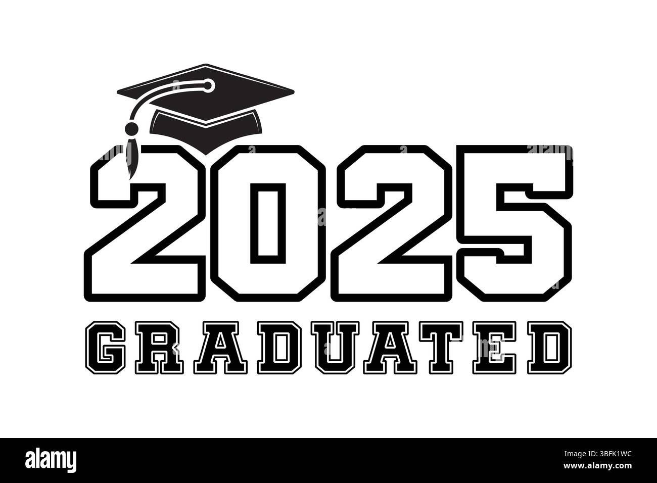 Icon graduation cap editable Black and White Stock Photos & Images - Alamy