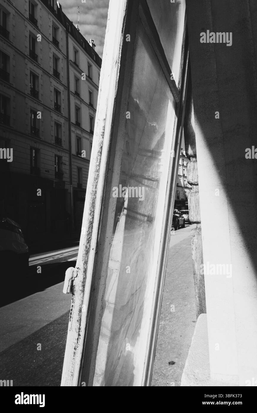Window view of paris Black and White Stock Photos & Images - Alamy