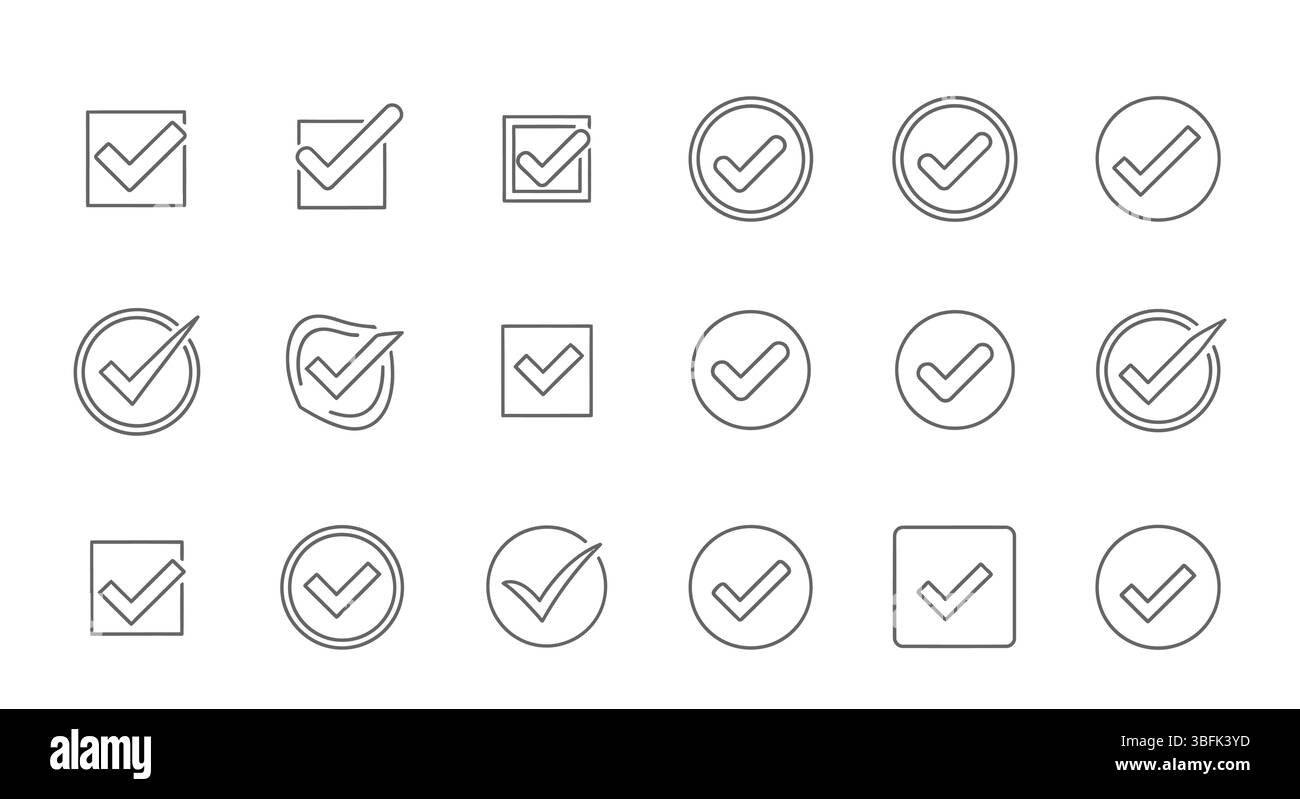 Approval & Check Icon Set – Verified, Confirmed, Success, and ...