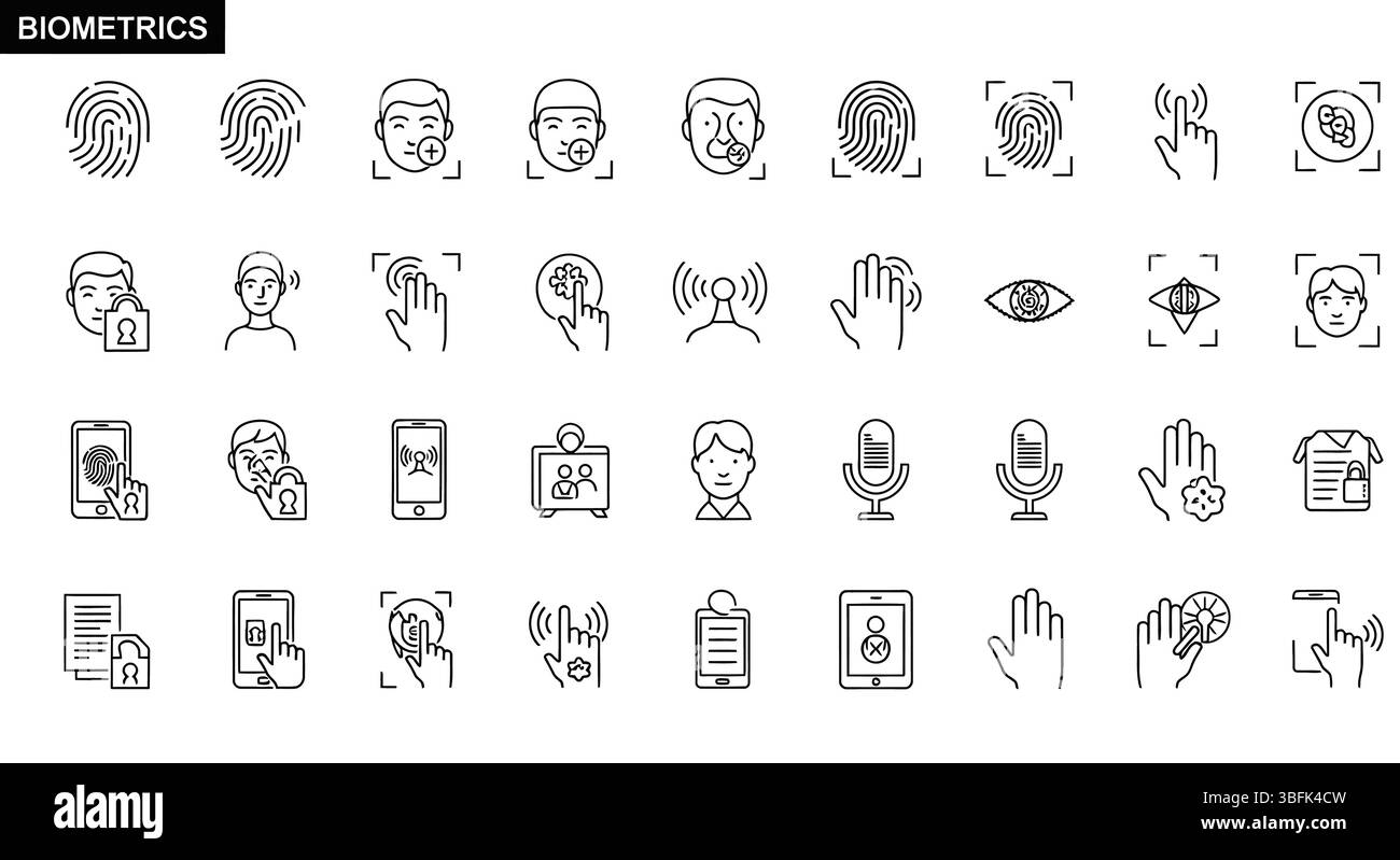 Fingerprint touch identification symbols hi-res stock photography and ...