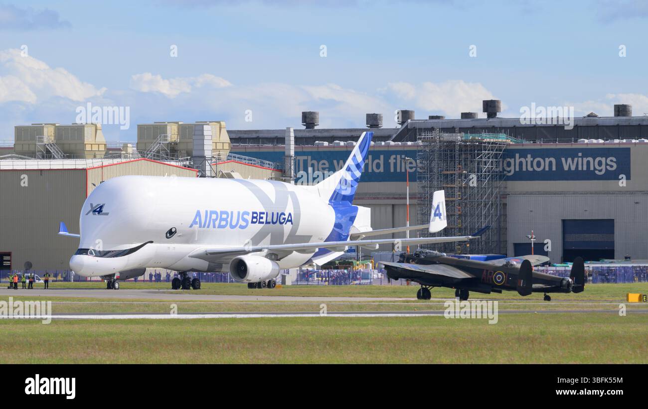 Broughton, United Kingdom 30th May 2025: Lancaster bomber with the ...