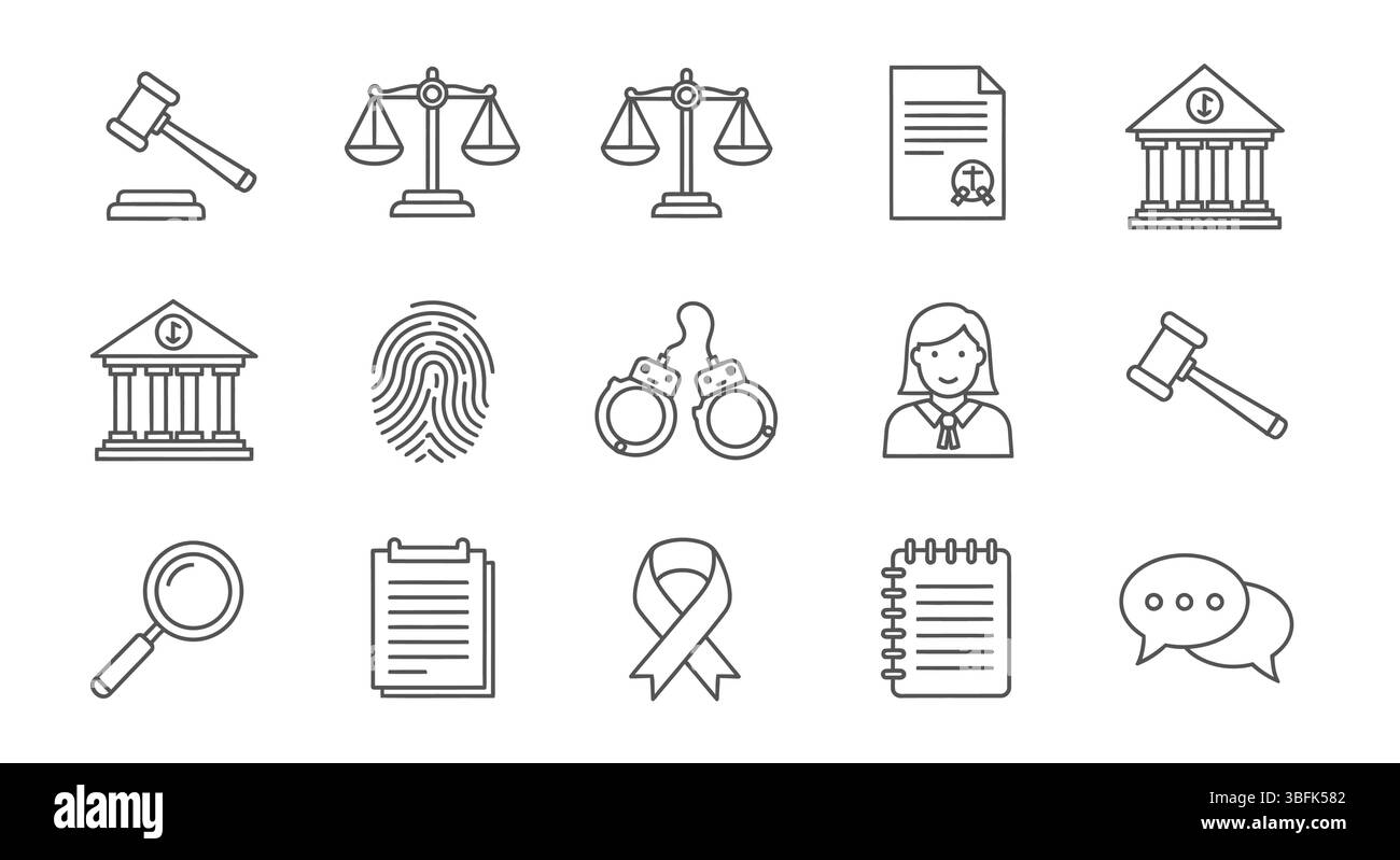 Courtroom symbols Black and White Stock Photos & Images - Alamy