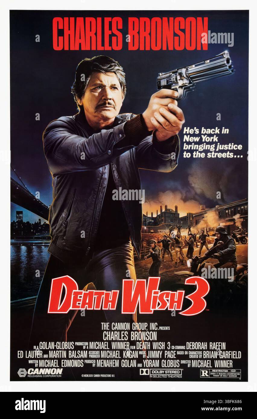 CHARLES BRONSON in DEATH WISH 3 (1985), directed by MICHAEL WINNER. Credit: CANNON GROUP / Album ...