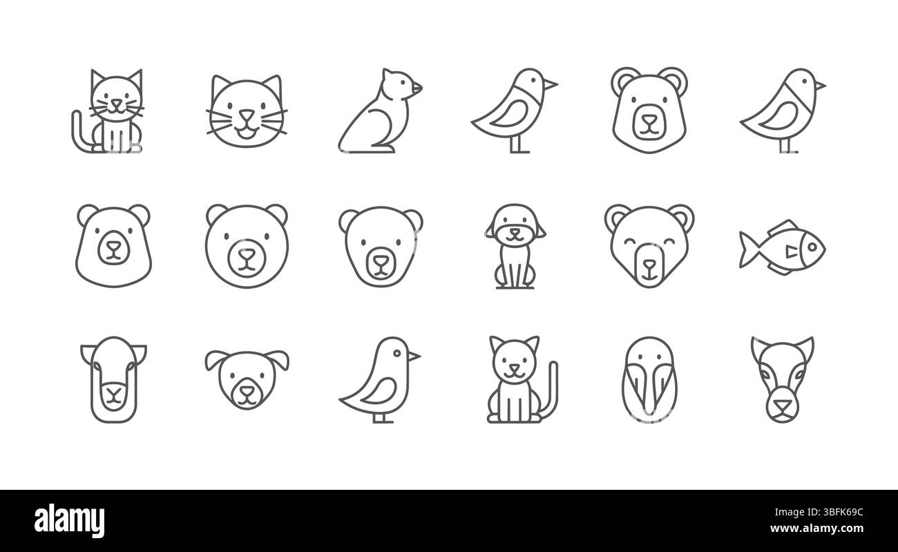 Wildlifeicon vector vectors hi-res stock photography and images - Alamy