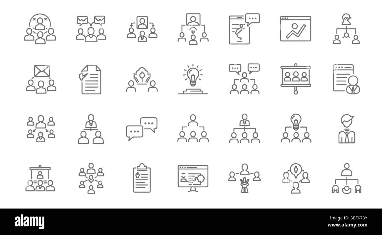 Teamwork Icon Set – Collaboration, Cooperation, Group, and Partnership ...