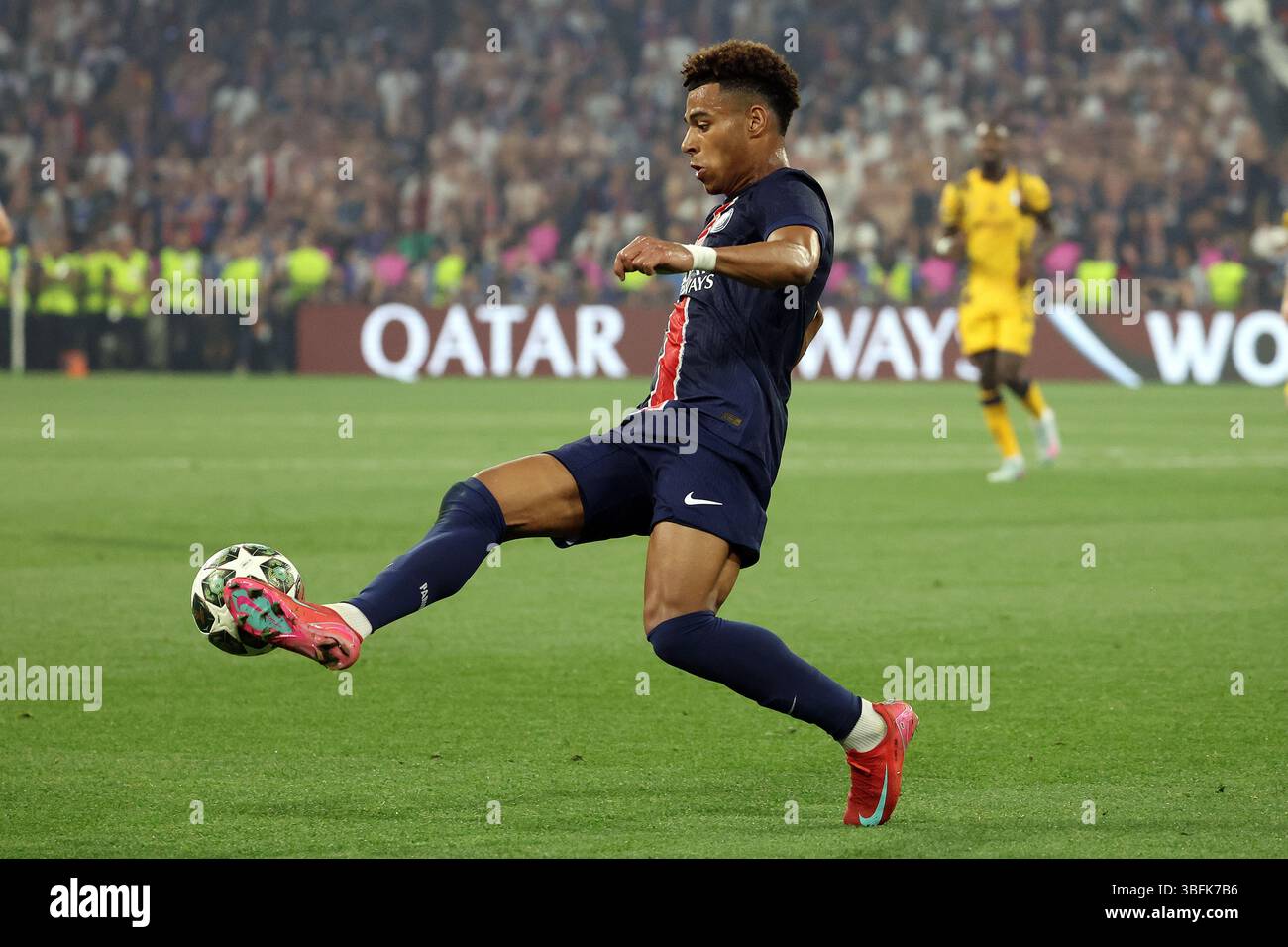 Desire Doue of PSG seen in action during the 2024-2025 UEFA Champions ...