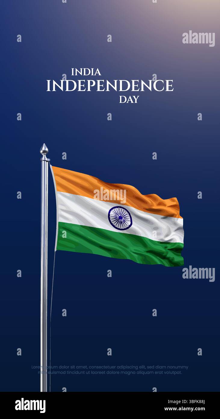 15 August Indian Happy Independence Day Celebration Poster Design Template. happy independence ...