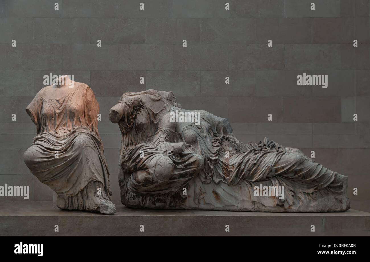 London, UK - May 31, 2025 - Cast of Aphrodite reclining in the lap of ...