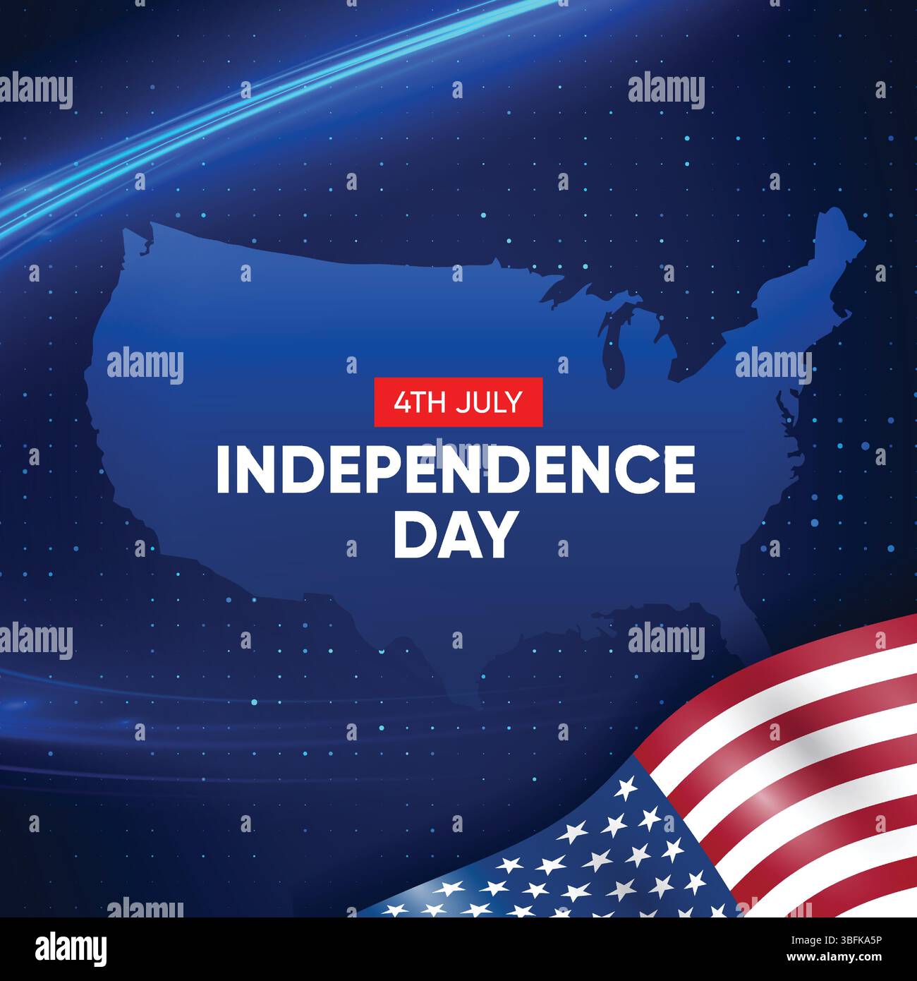 4th of July American Independence Day celebration background design ...