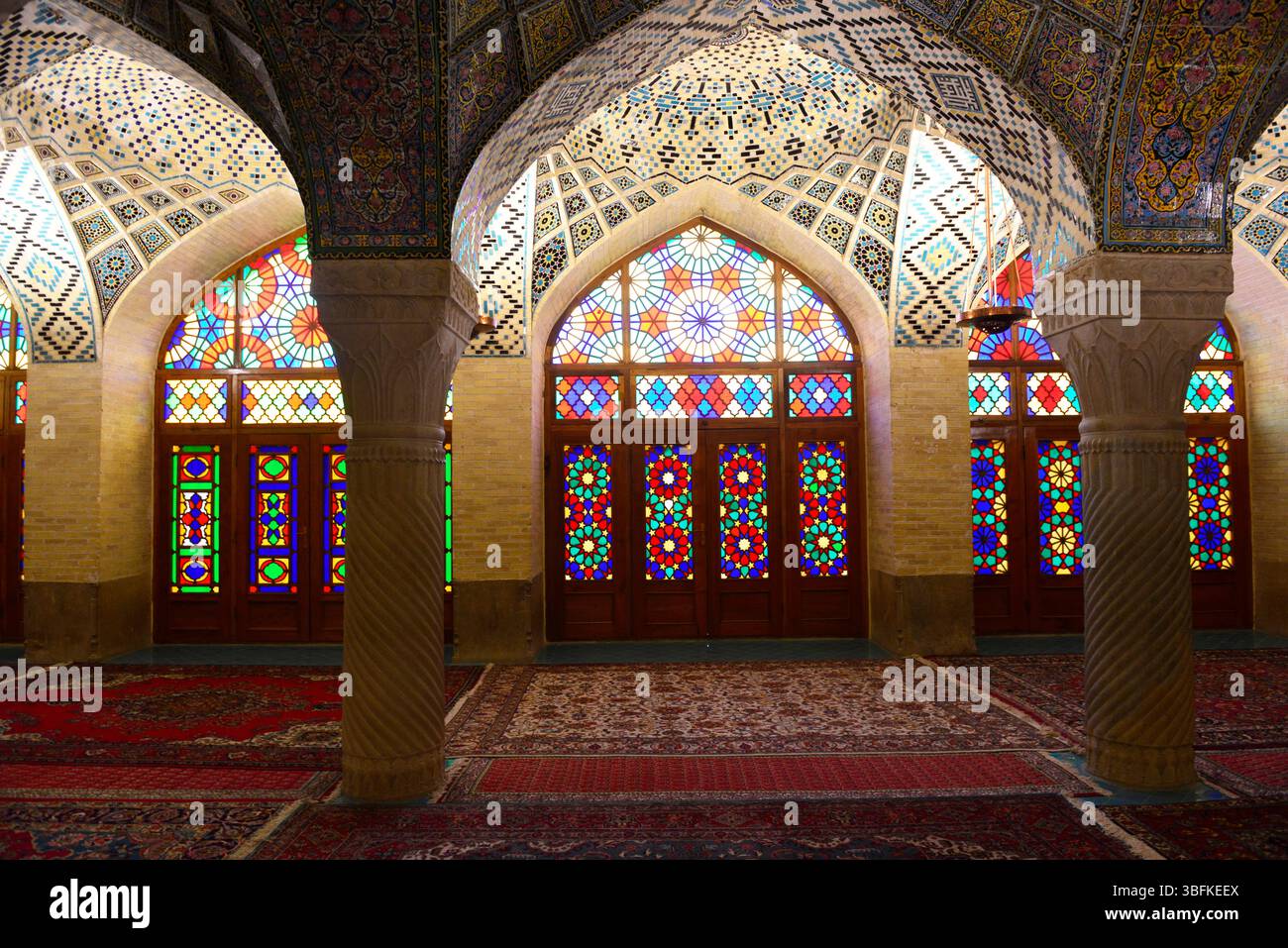 Moyen-Orient, Iran, Chiraz,Mosquée Nasir-al-Molk / Nasir-al-Molk mosque ...