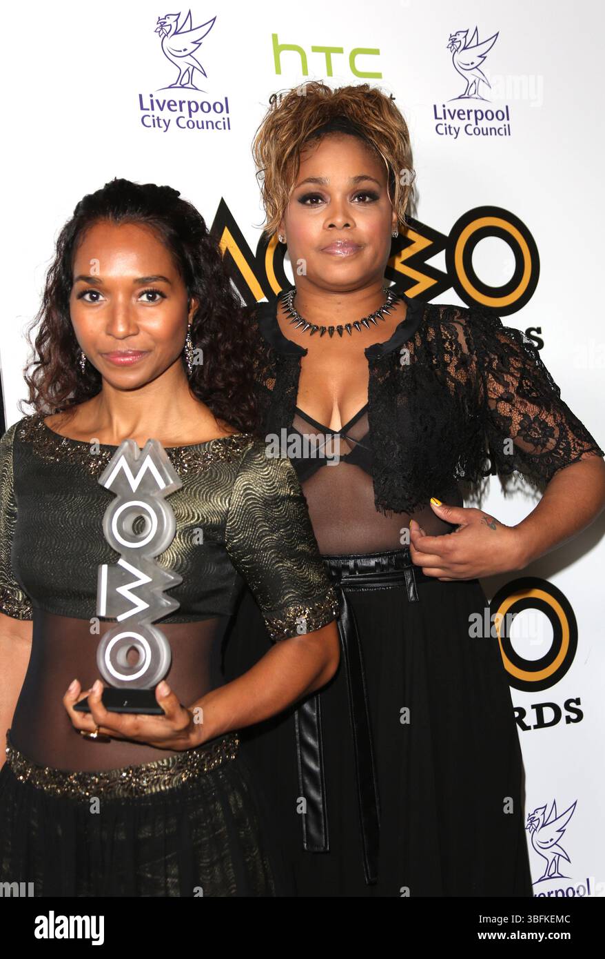T-Boz and Chilli of TLC at the MOBO Awards held at the Echo Arena in ...