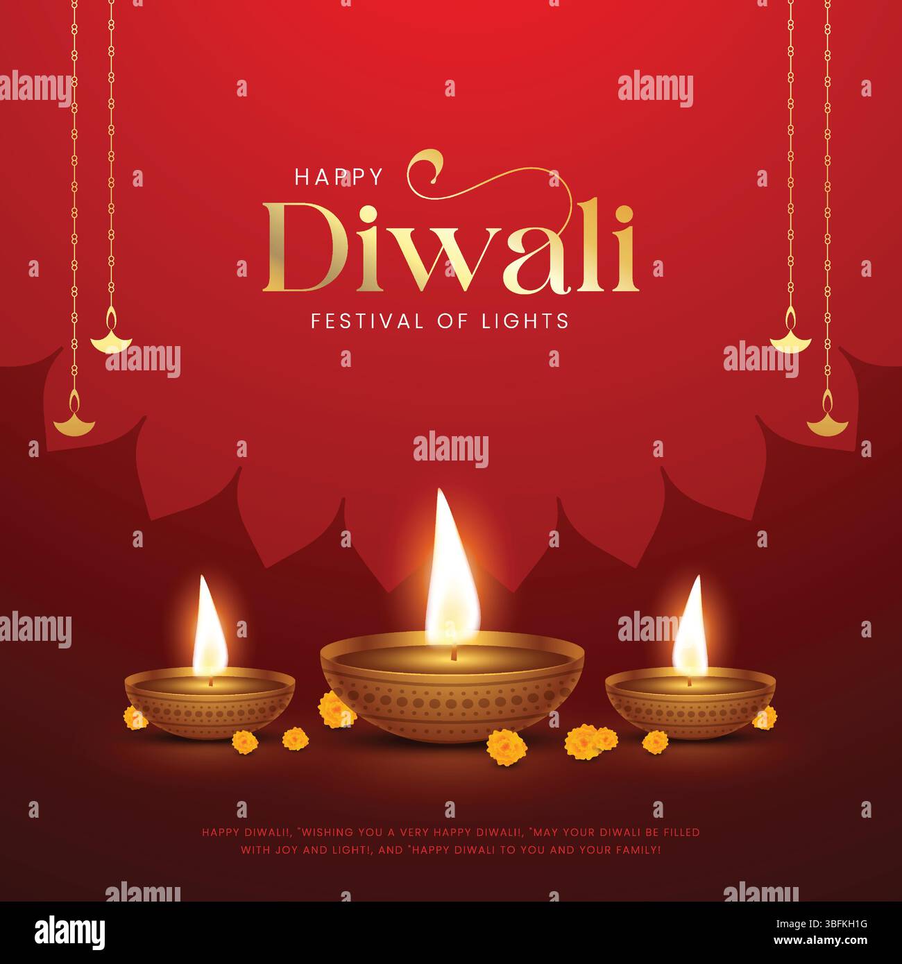 Happy Diwali - festival of lights colorful poster template design with ...