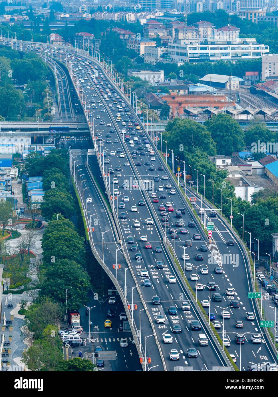 NANJING, CHINA - JUNE 2, 2025 - A large number of vehicles moving ...