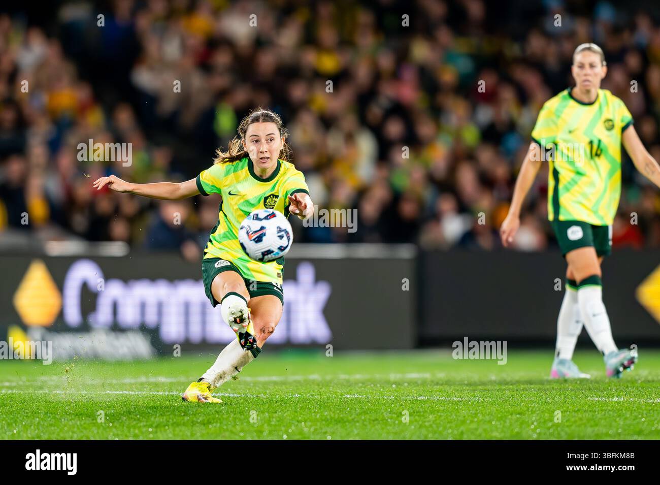 Clare Wheeler of the Matildas seen in action during the friendly game ...