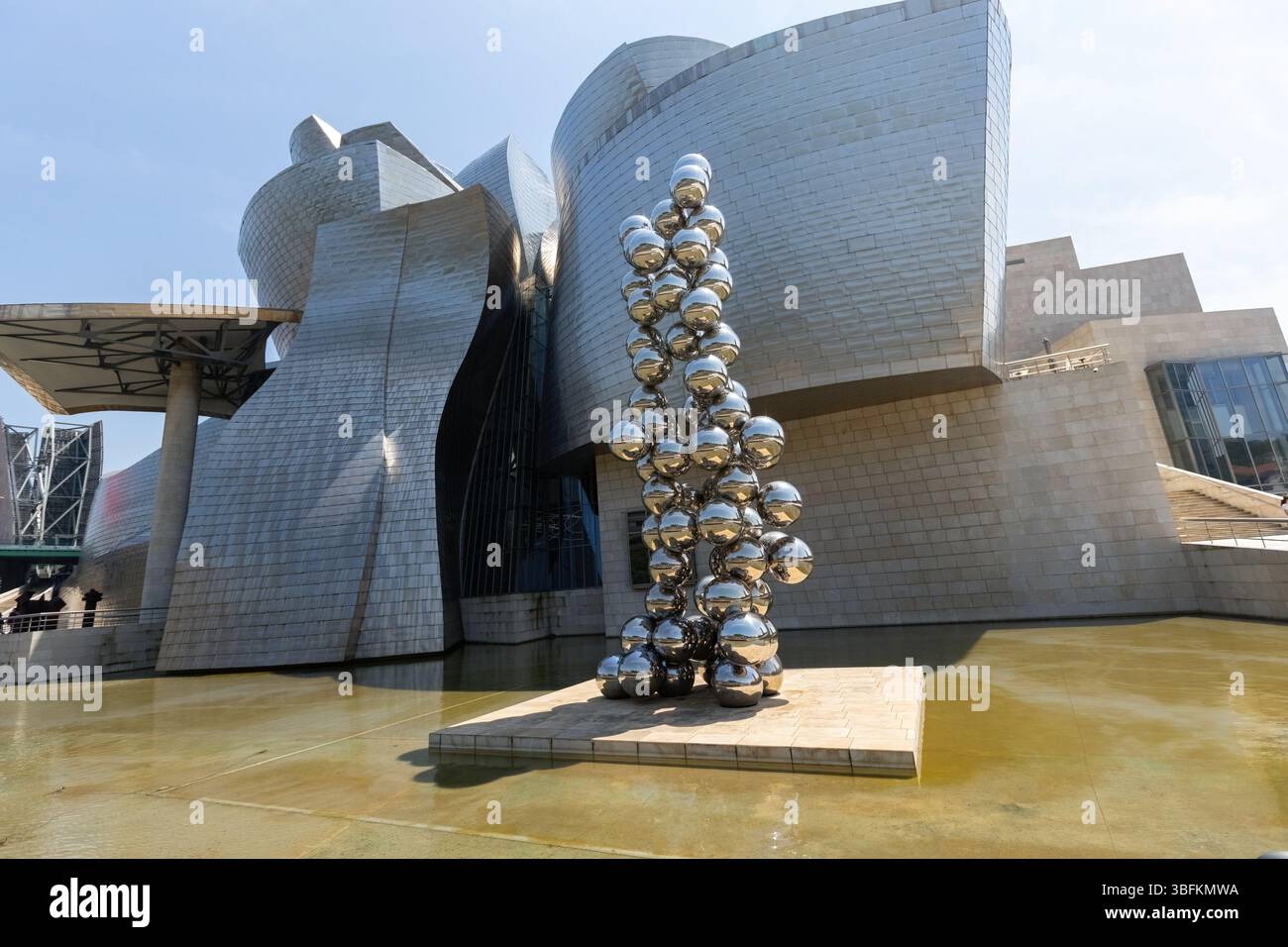 Outside details of the Guggenheim Museum in Bilbao Spain Stock Photo ...
