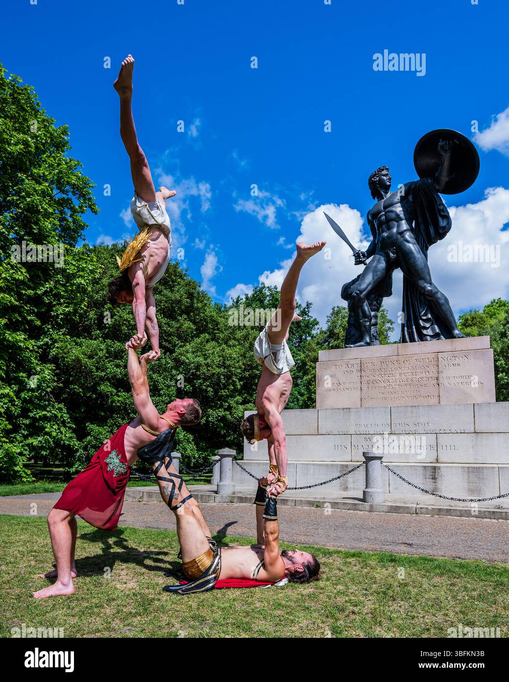 London, UK. 2nd June, 2025. The Australian acrobatic troupe, Headfirst ...