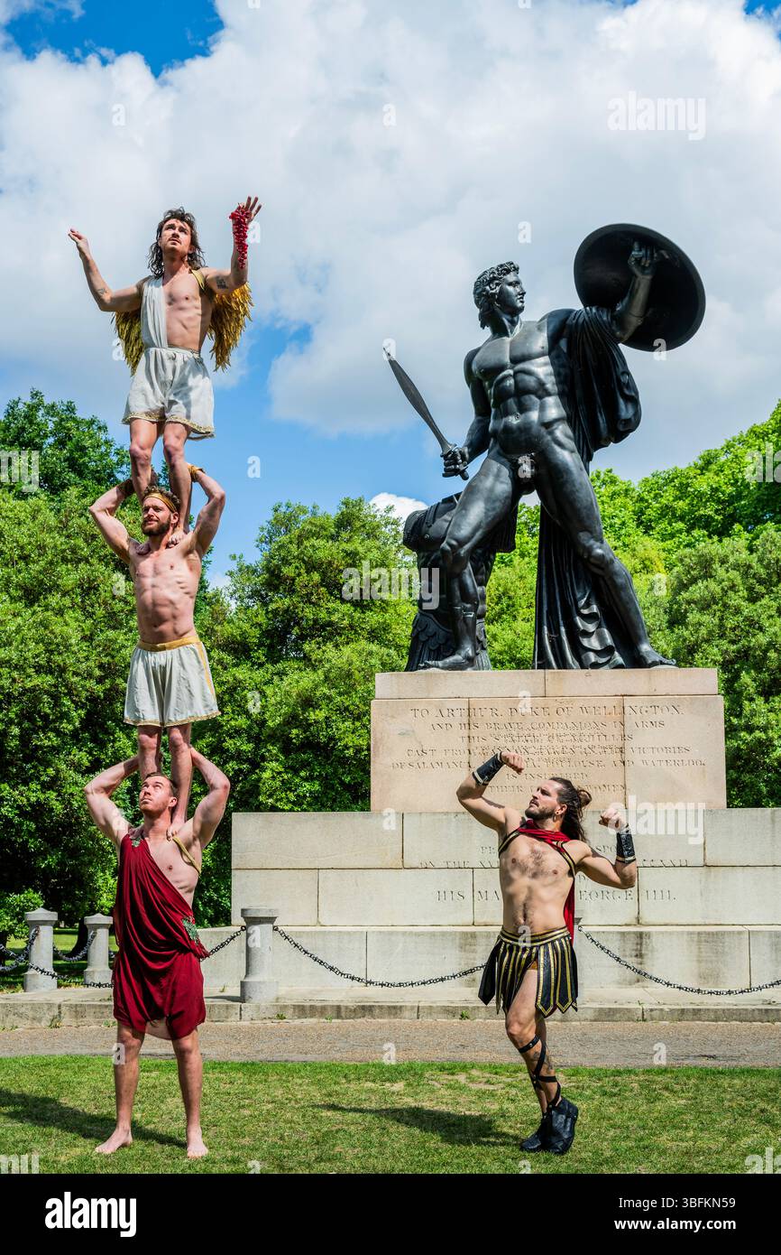 London, UK. 2nd June, 2025. The Australian acrobatic troupe, Headfirst ...