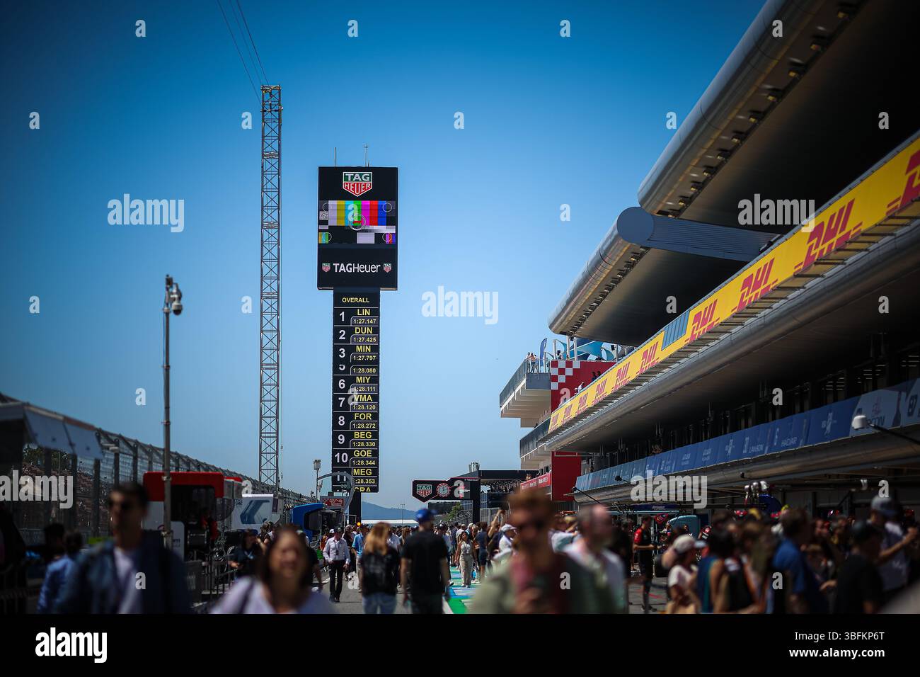 Pit Lane / Box view, during the Spanish GP, Barcelona 29 May-1 June ...