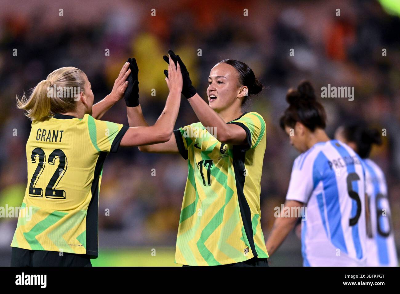 Canberra, Australia. 02nd June, 2025.Amy Sayer of Australia (2L ...