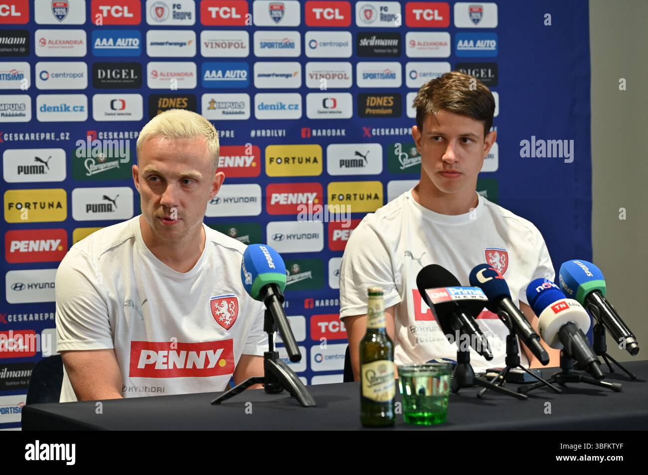 Prague, Czech Republic. 02nd June, 2025. Czech soccer players Filip ...