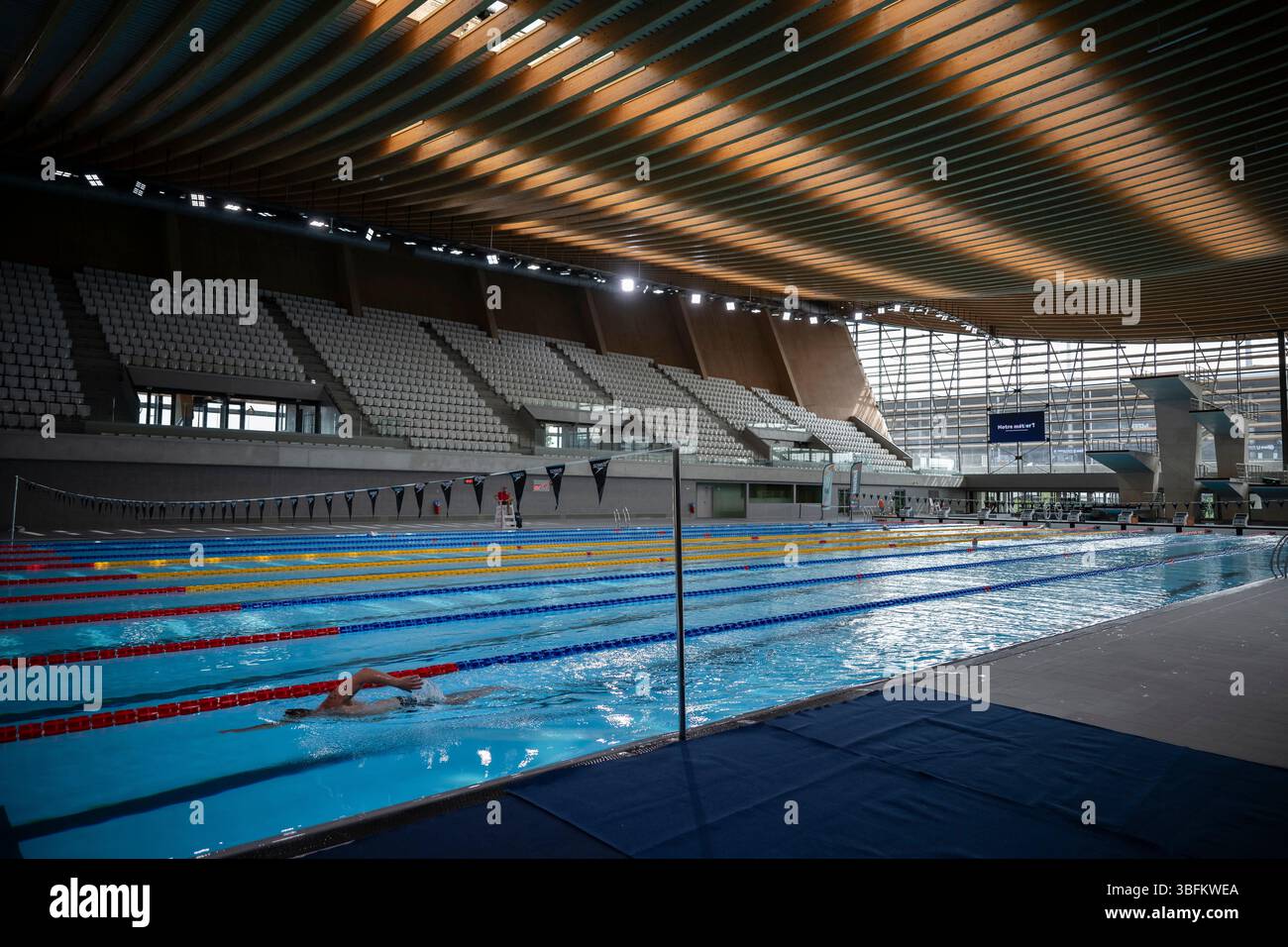 Saint Denis, France. 02nd June, 2025. Illustration of swimmers in the ...