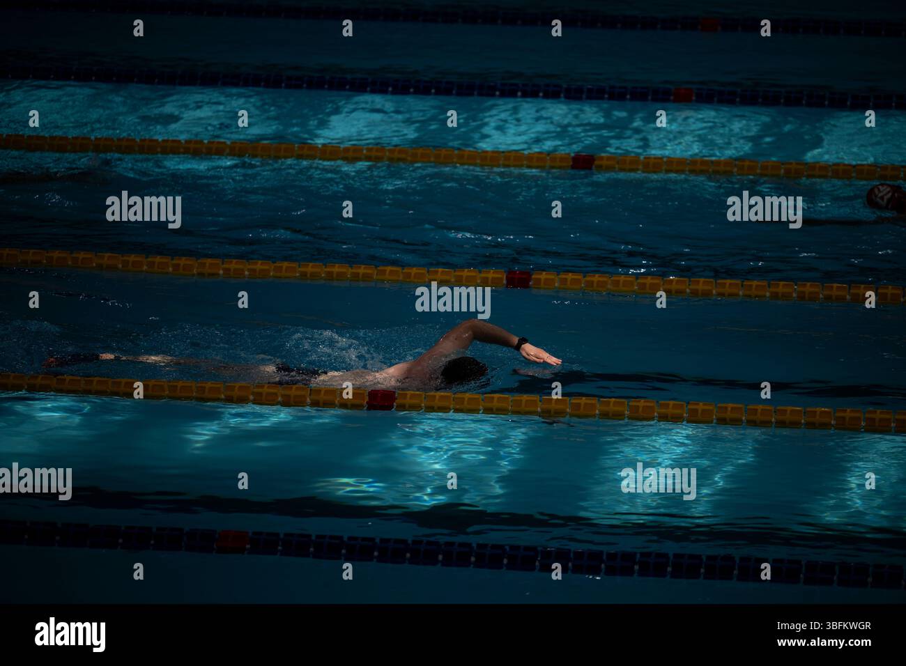 Saint Denis, France. 02nd June, 2025. Illustration of swimmers in the ...