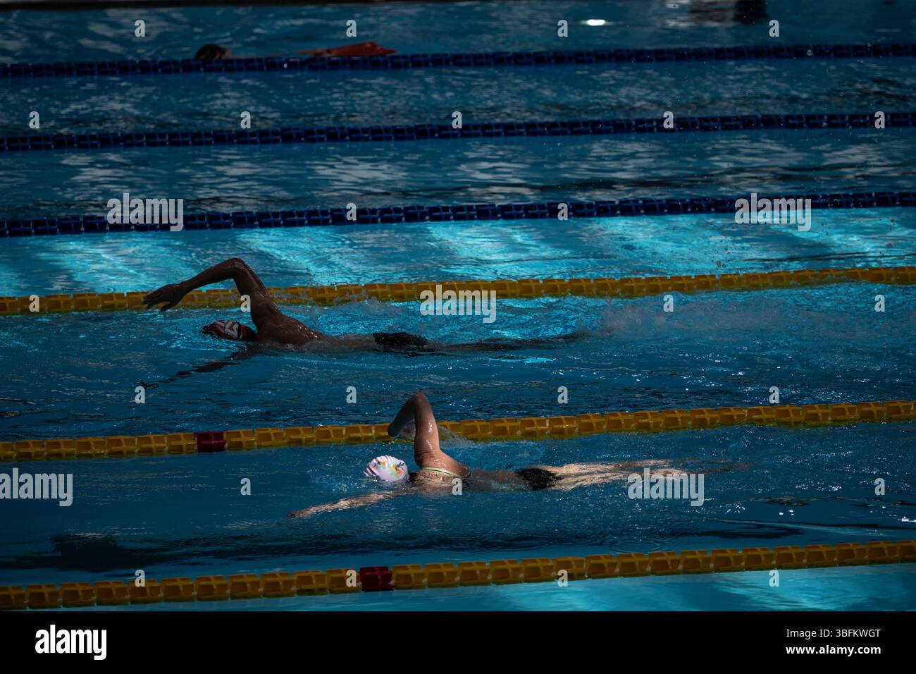 Saint Denis, France. 02nd June, 2025. Illustration of swimmers in the ...